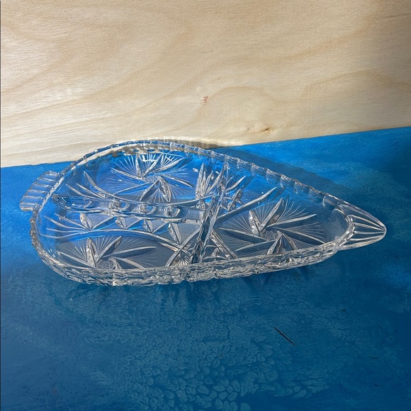 Kitchen | Vtg Pinwheel Glass Carrot Xmas Tree Shape Sectioned Relish ...